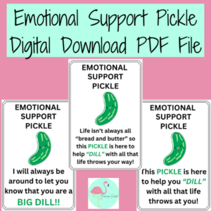 3 Emotional Support Pickle Printables PDF File Instant Download ...