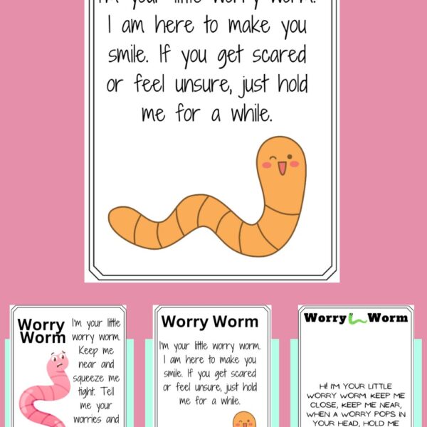 3 Worry Worm Poems Printable tags - FlamingoCrochet