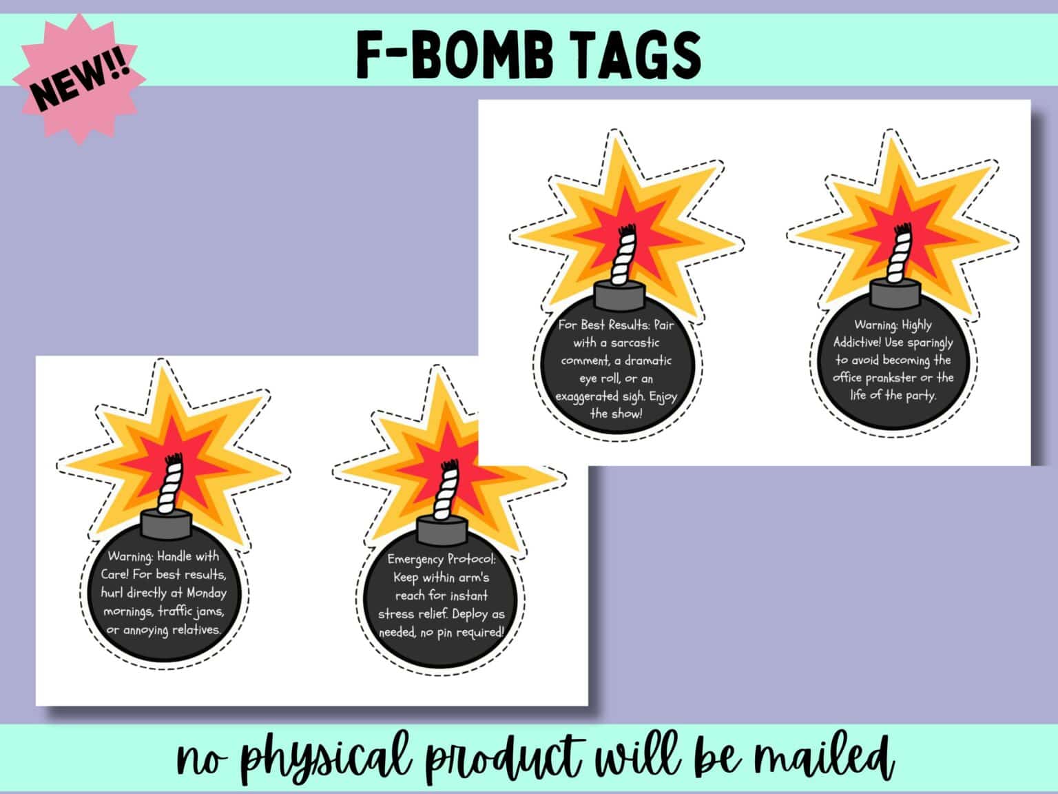 Emotional Support Pickle Tags - NEW - set 2 - FlamingoCrochet