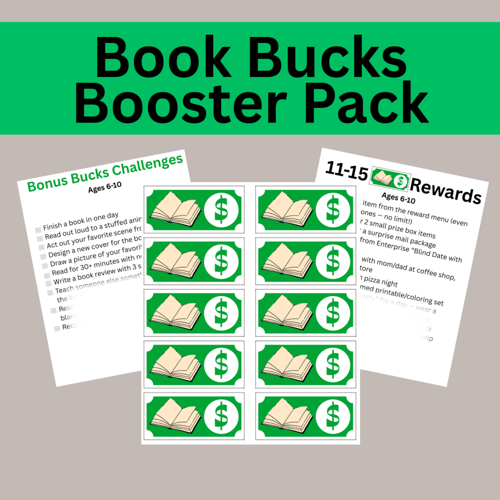 Book Bucks Booster Pack – Reading Reward Printables for Kids ...